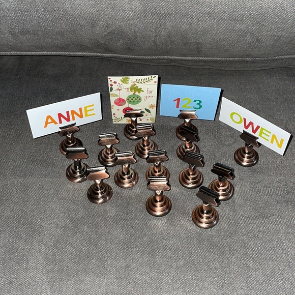 Urban Deco | Kitchen | Nwt 6 Piece Table Top Name Tag Holder Copper ...